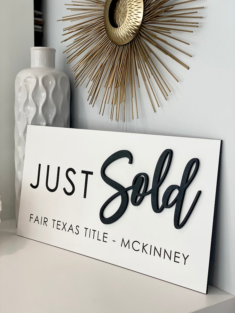 Personalized Just Sold Sign Realtor Sign Real Estate Agent - Etsy