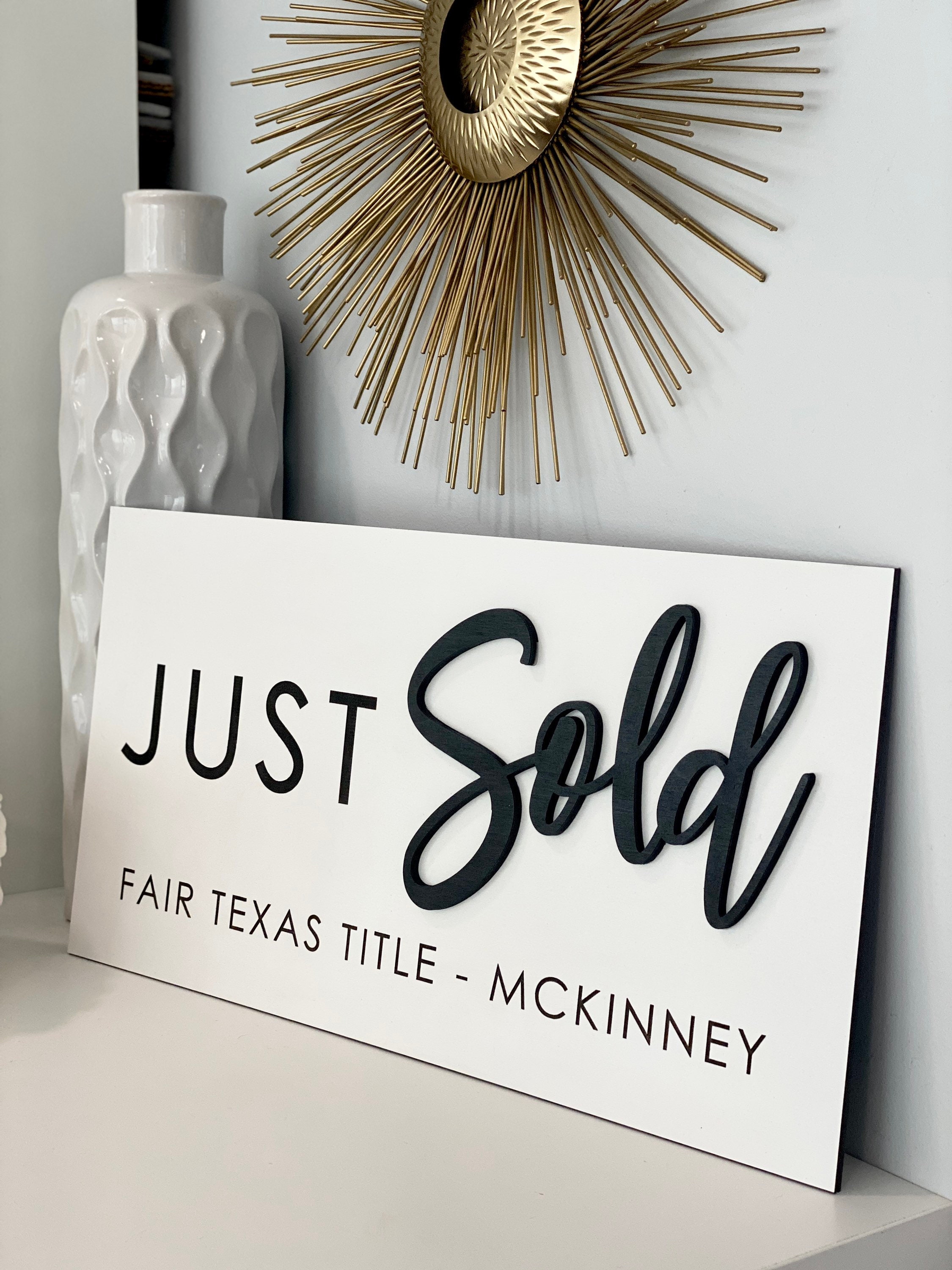 Personalized Just Sold Sign Realtor Sign Real Estate Agent | Etsy