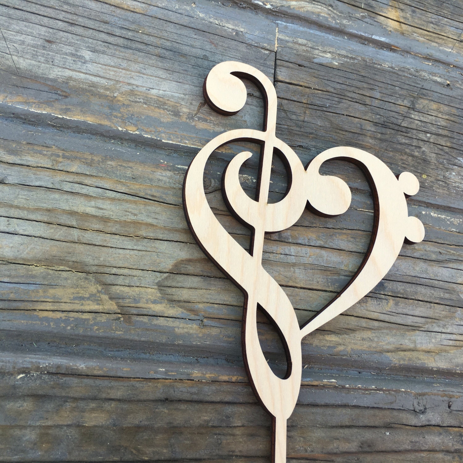 Love Music Note Cake Topper for Weddings Events Parties Laser Cut by ...