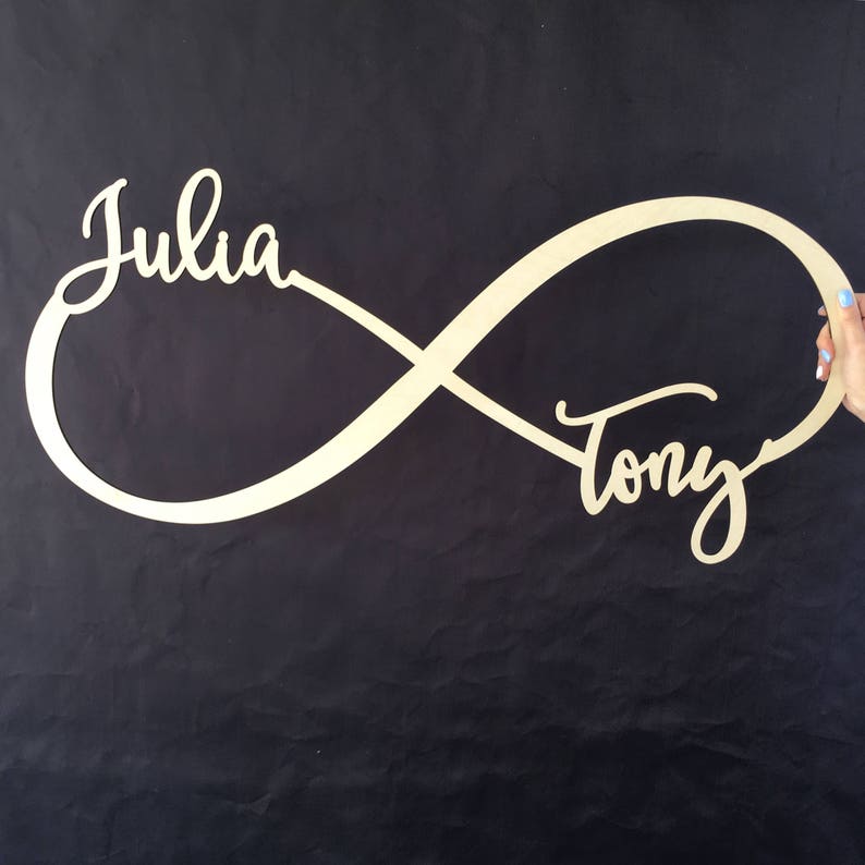 Personalized Wood Infinity Name Sign, Custom Wedding Decor - Etsy
