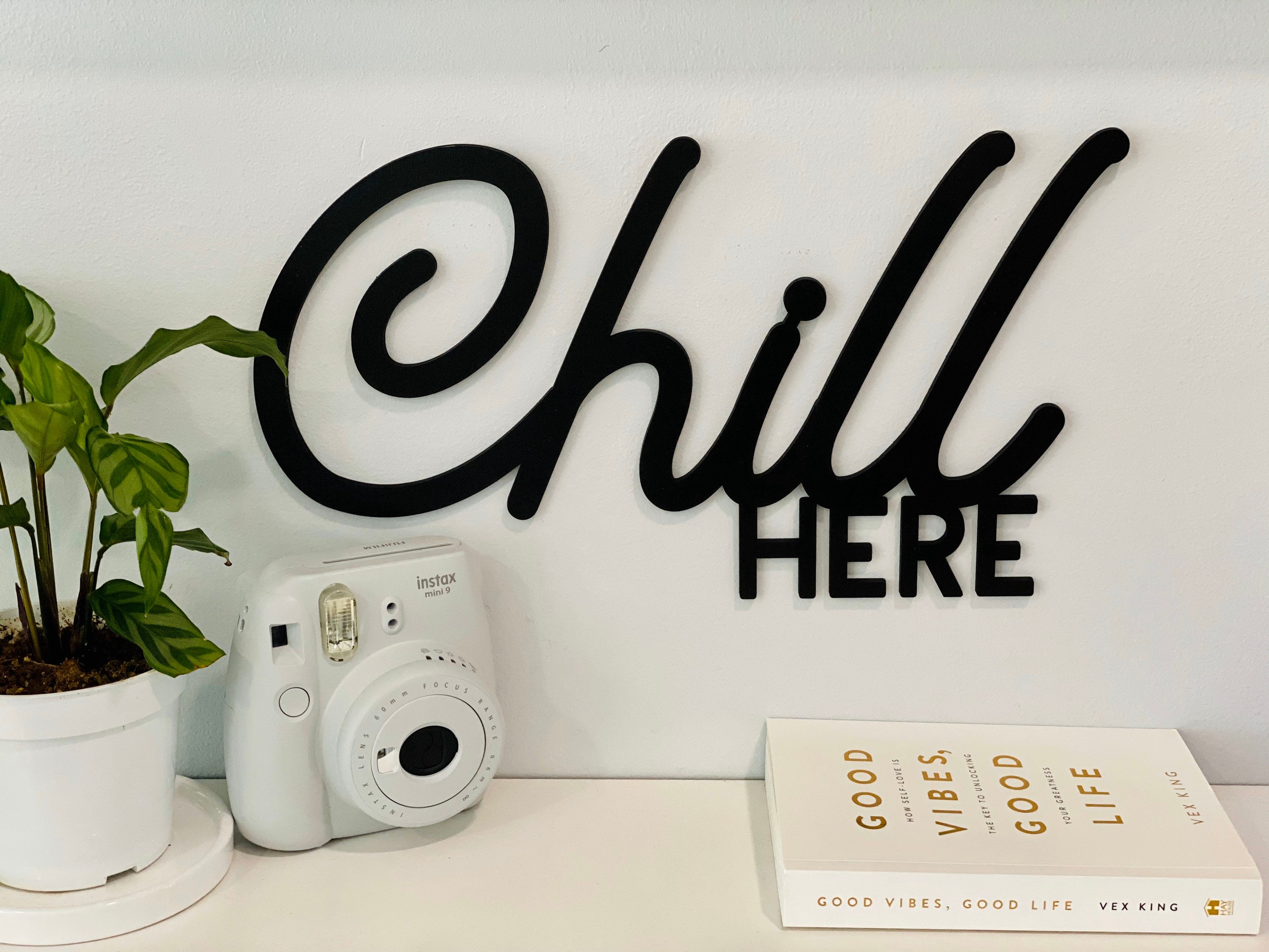 Chill Here Sign Small 14in wide No Backboard Quote Nursery | Etsy