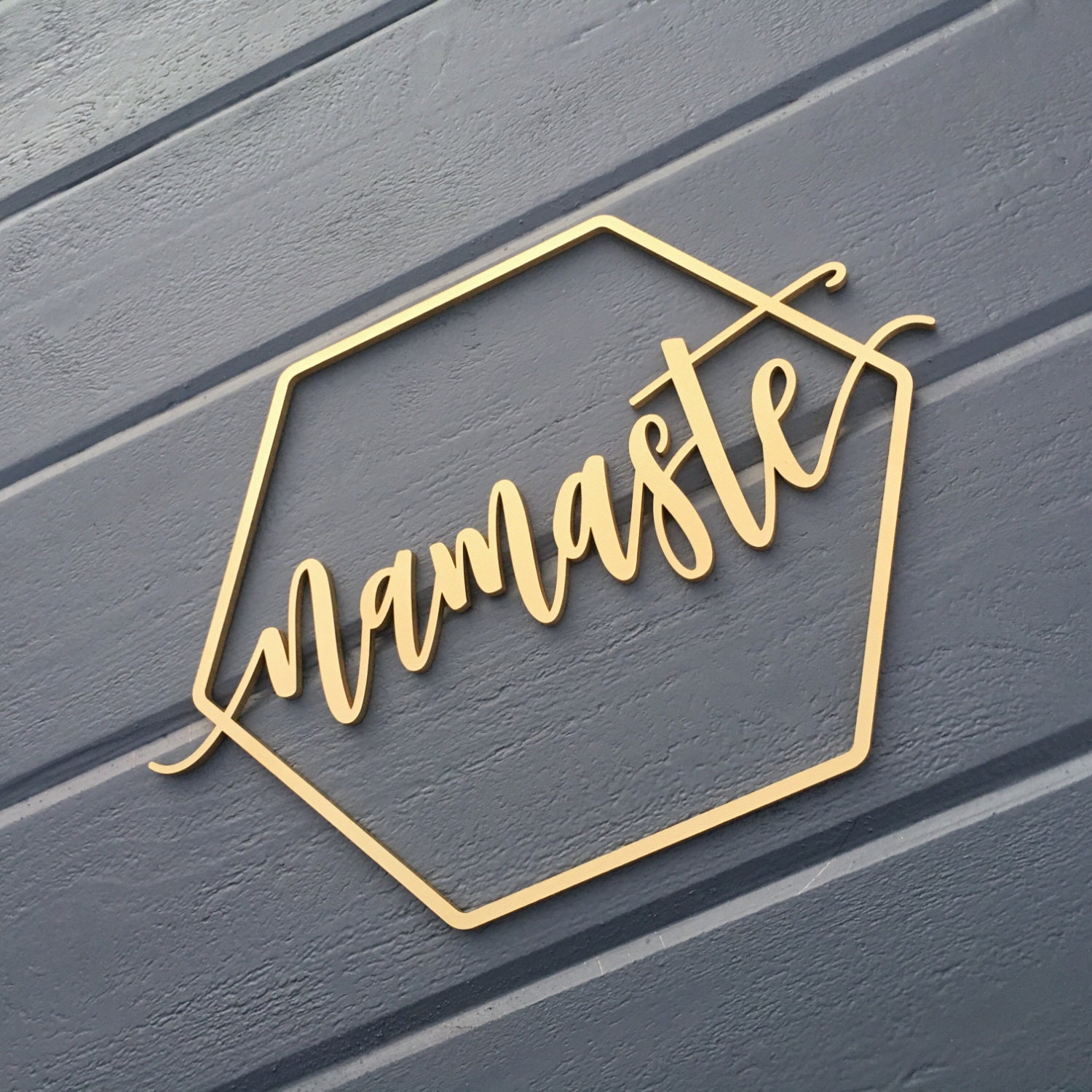 Namaste Geometric Wall Sign 14w X 10h Wooden | Etsy
