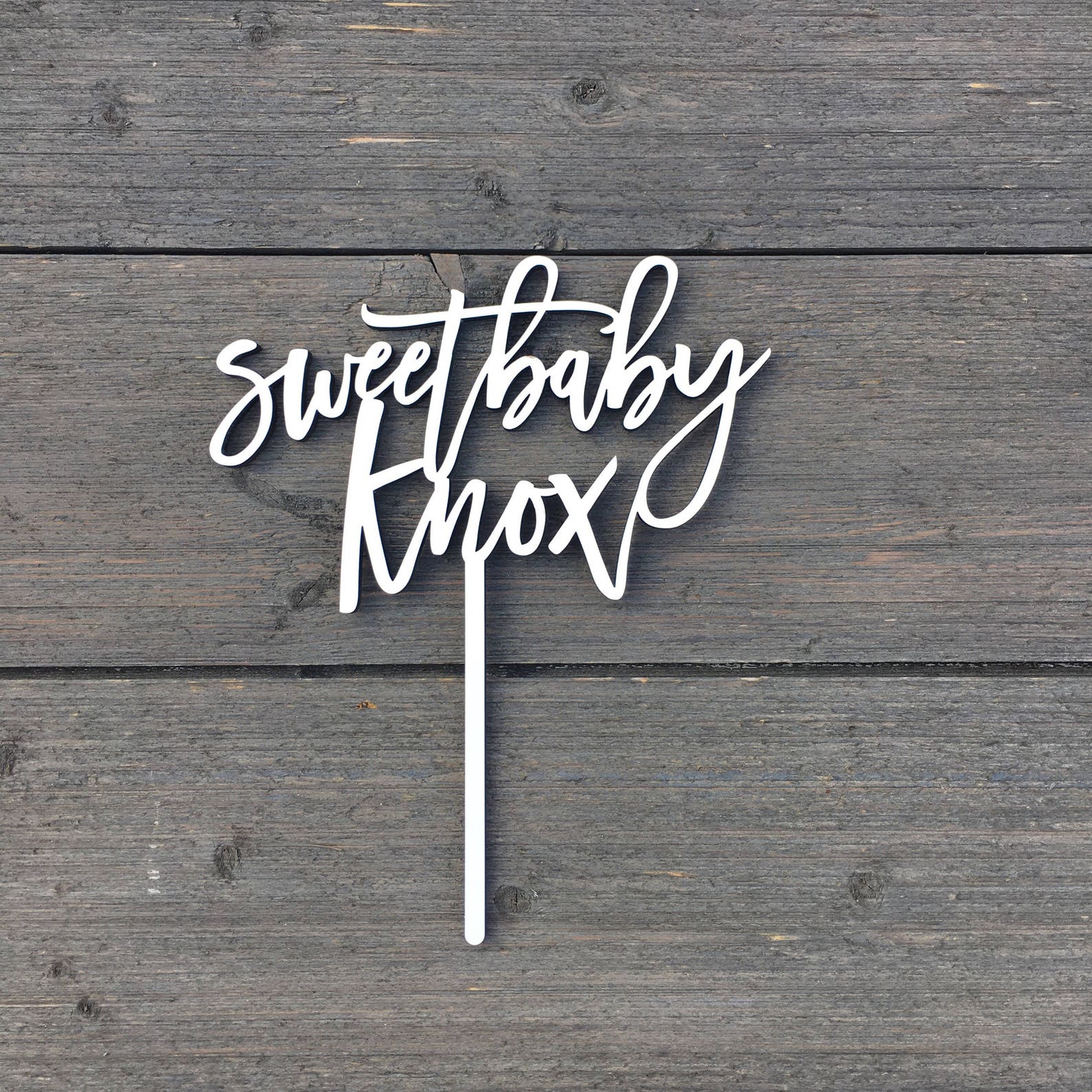 Personalized Sweet Baby Name Cake Topper 6 Inches Wide - Etsy