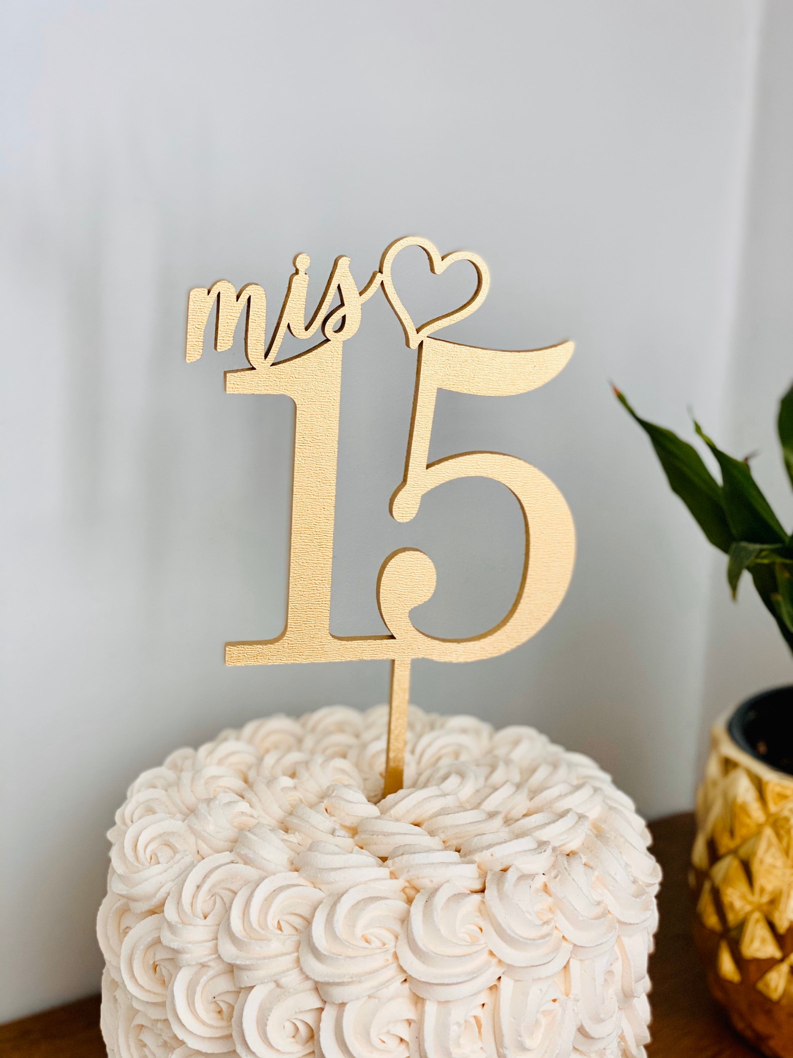 Mis 15 Cake Topper, 5 Inches Wide, Quinceanera Cake Topper, Misquince ...