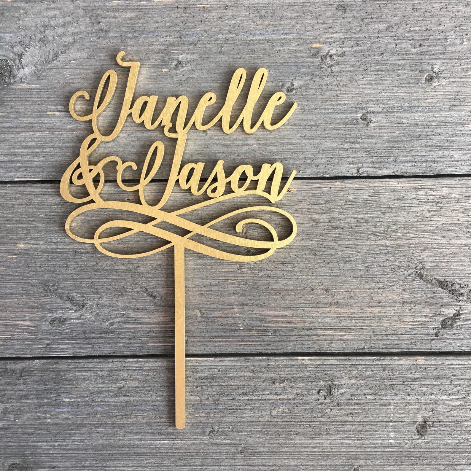 Personalized 2 Name Cake Topper Font 2 With Ornament 6 | Etsy