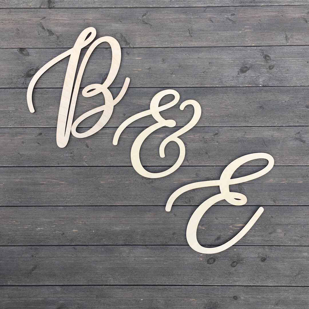 Initials Sign 10 Inches Tall - Version 2, Personalized Letter Sign ...