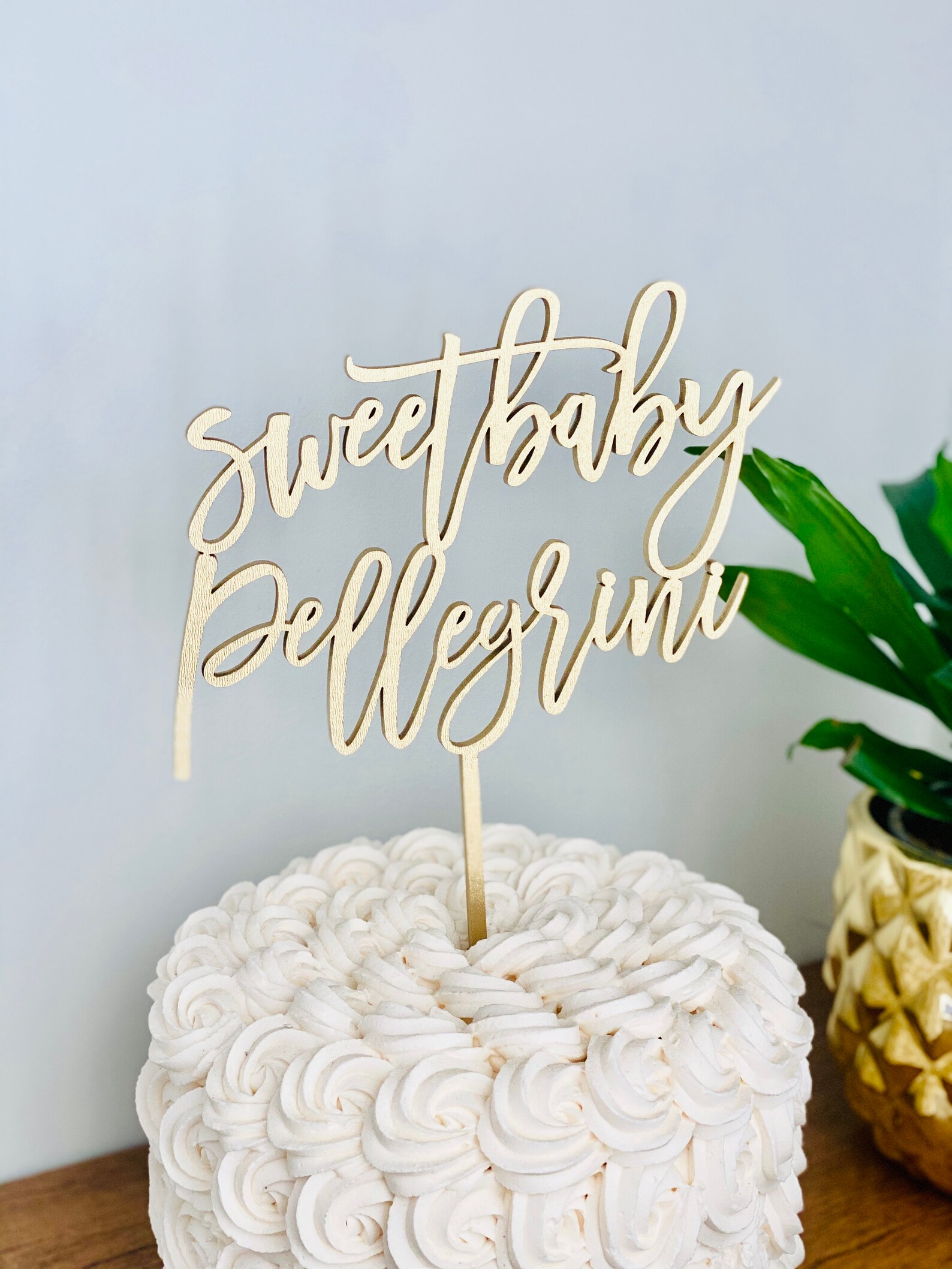 Personalized Baby Name Cake Topper, Rustic Wood, 6" Wide - Etsy