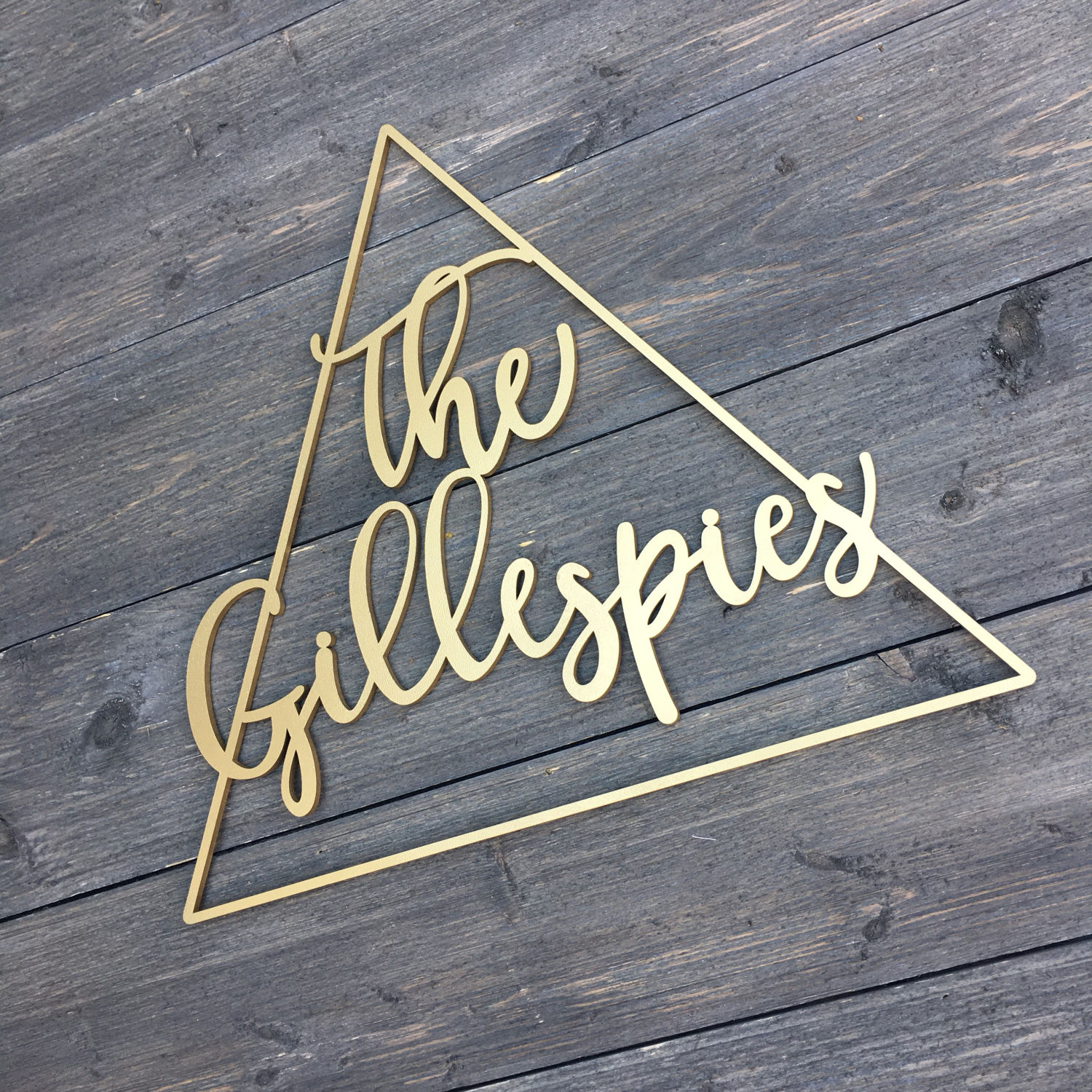 Personalized Triangle Sign 12.5W x 11H inches | Etsy