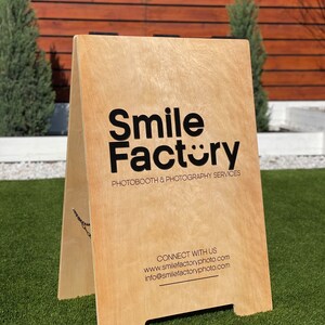 Personalized A-frame Sign, Custom Business Sign, Sandwich Sign, Sidewalk Sign, Event Sign, Wood ...