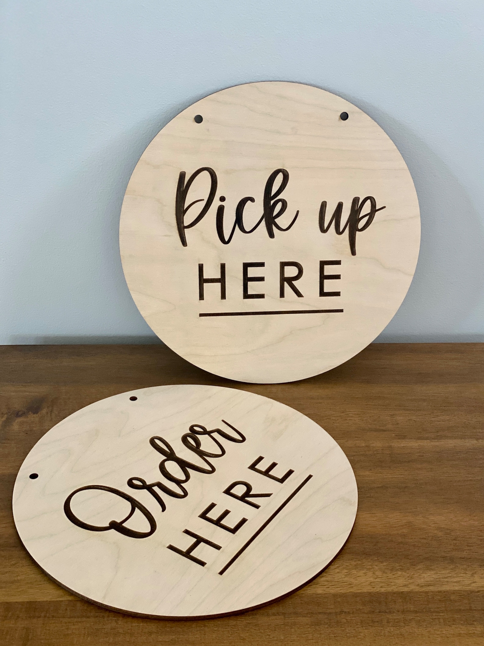 Order Here & Pick up Here Wood Sign – Small Business Decor, Cafe ...