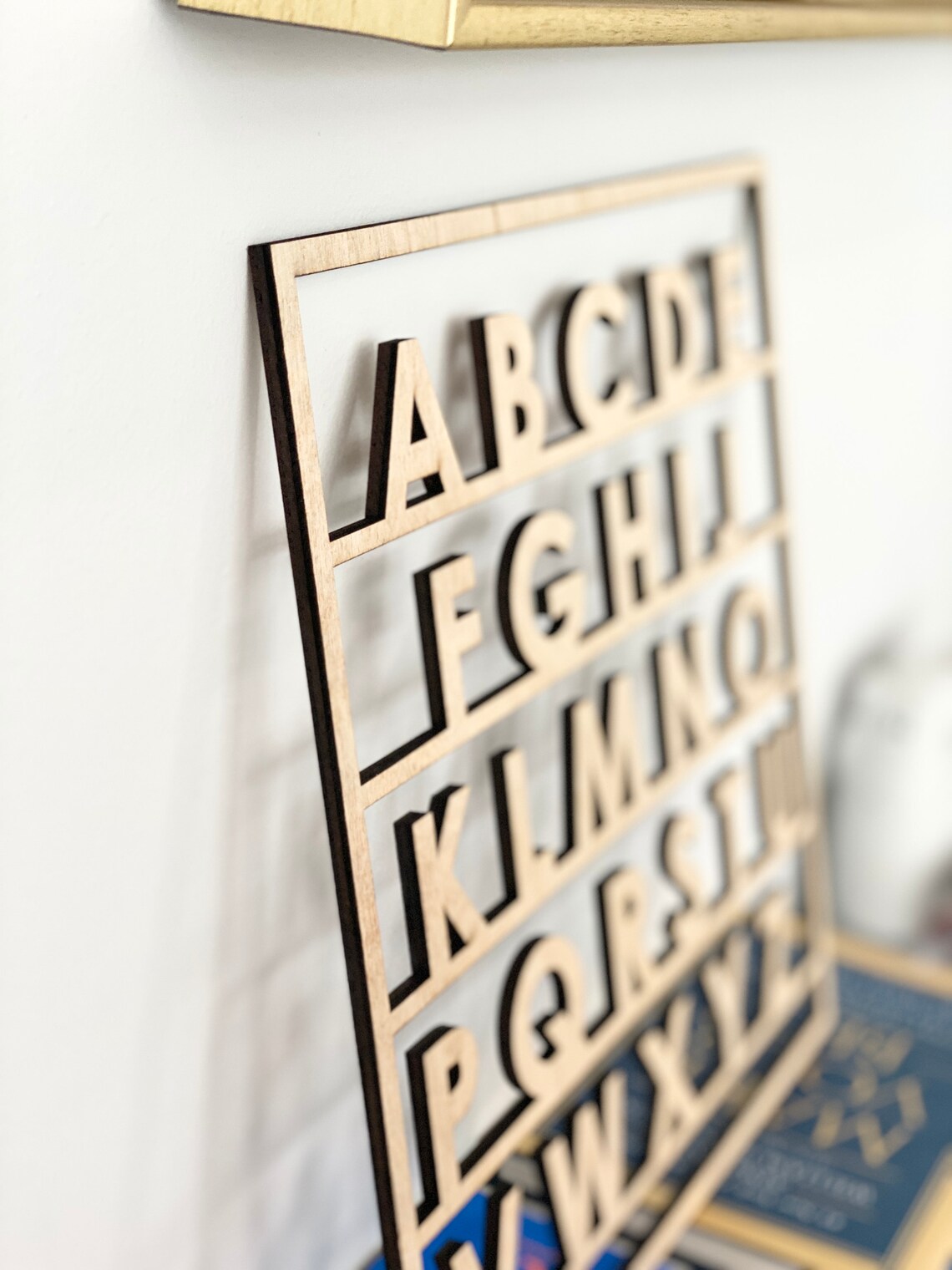 Alphabet Letters Wall Sign Modern Alphabet Sign Alphabet - Etsy