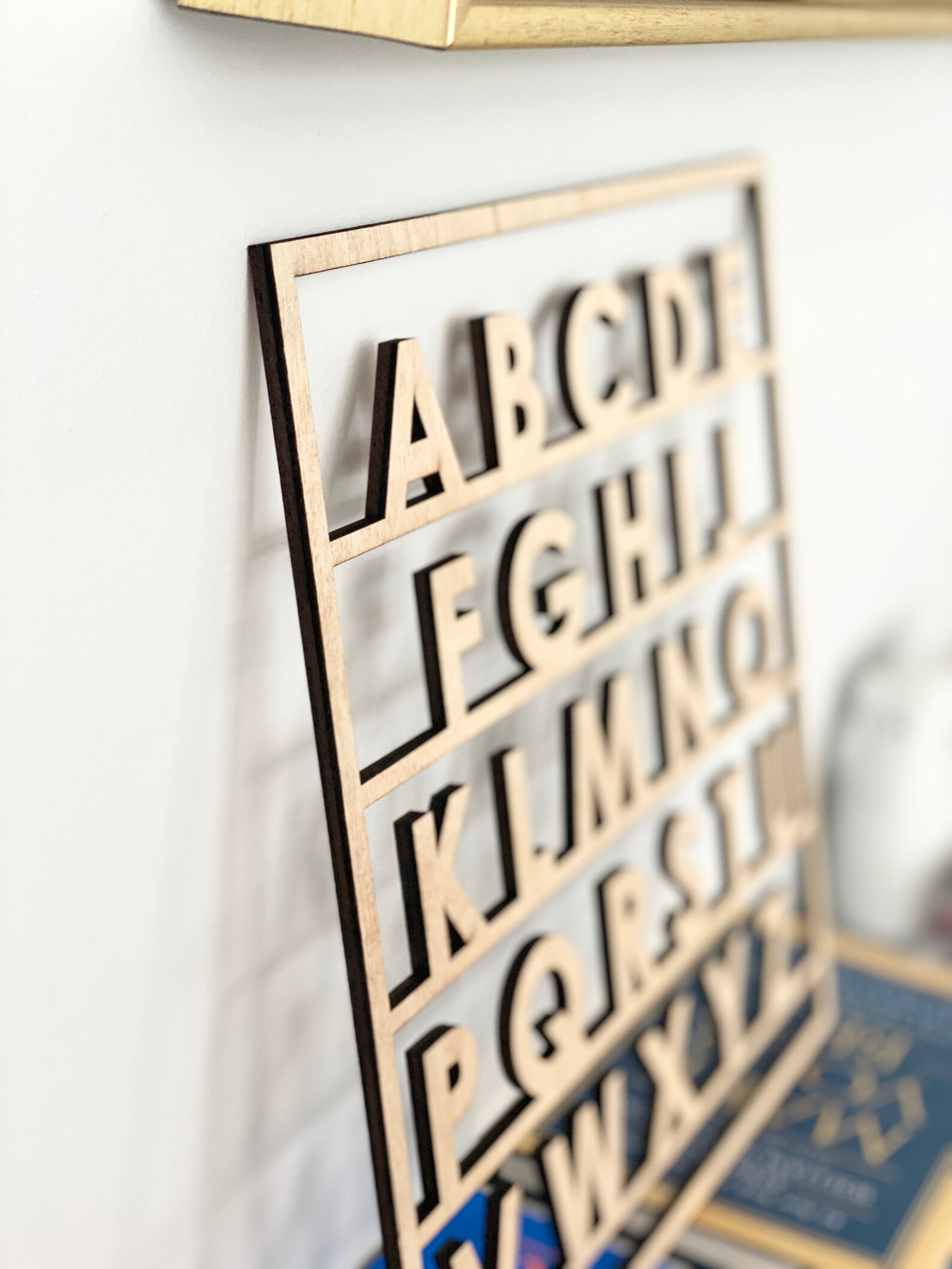 Alphabet Letters Wall Sign Modern Alphabet Sign Alphabet - Etsy