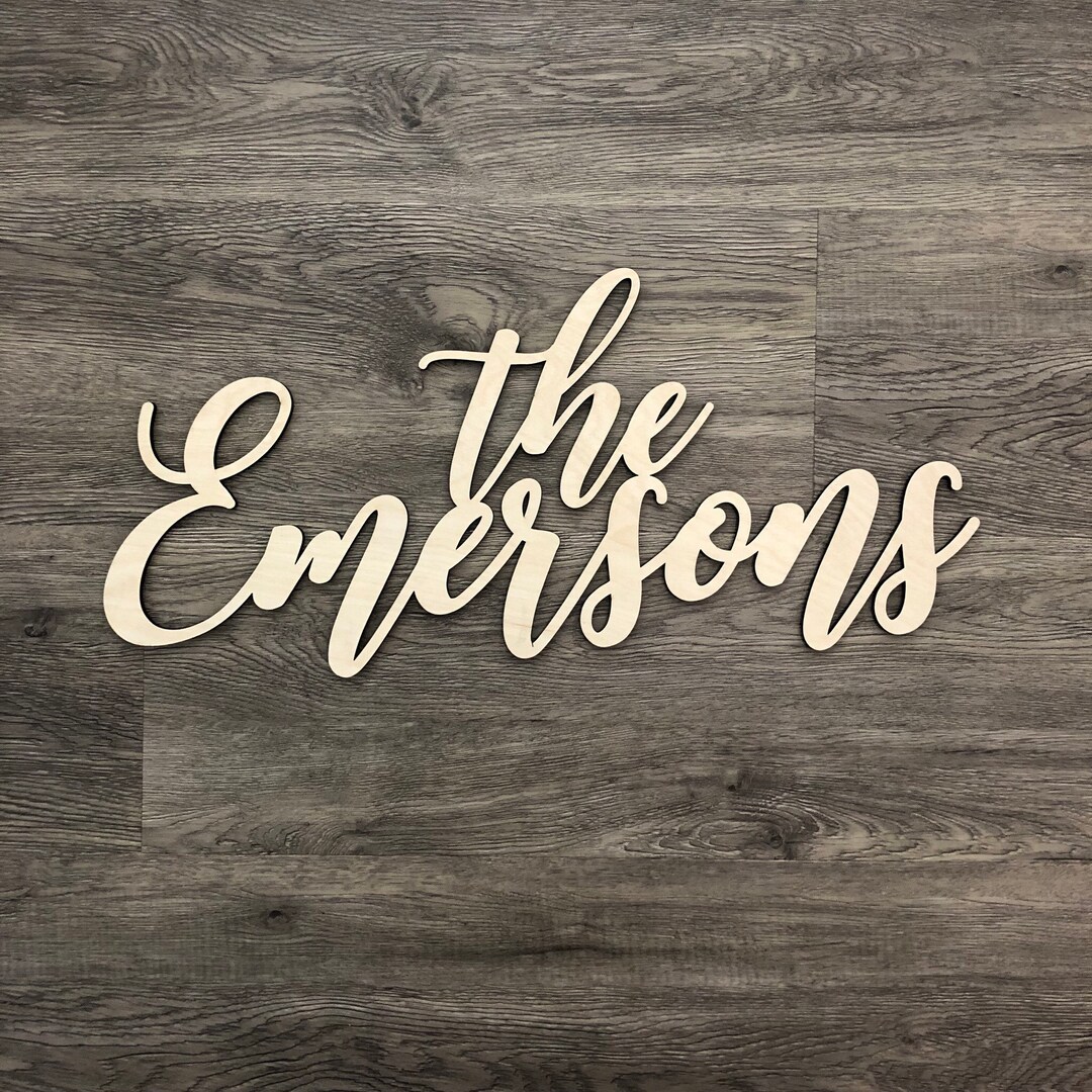 Custom Last Name Sign V2, Personalized Last Name Sign Version 2 ...