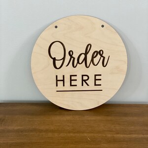 Order Here Signage or Pick up Here Sign - Small Business Decor - Coffee ...