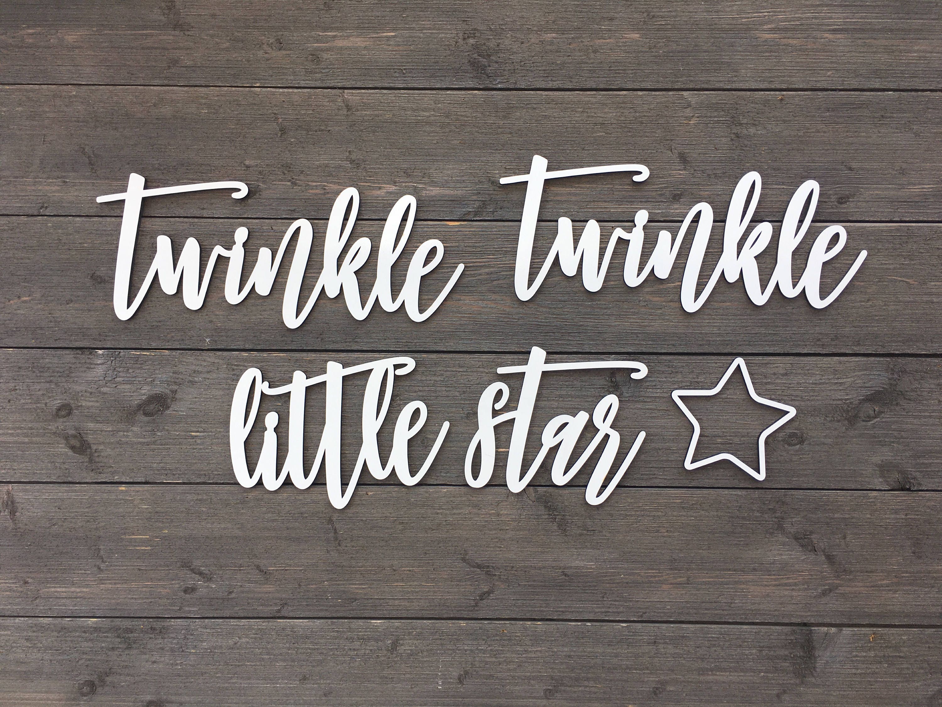 Twinkle Twinkle Little Star Sign No Backboard Small Quote - Etsy Canada
