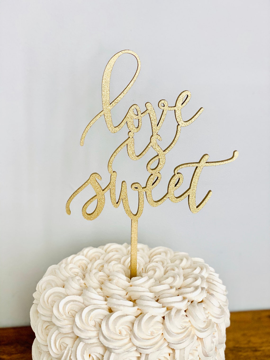 Love is Sweet Wedding Cake Topper 6 Inches Love Cake | Etsy