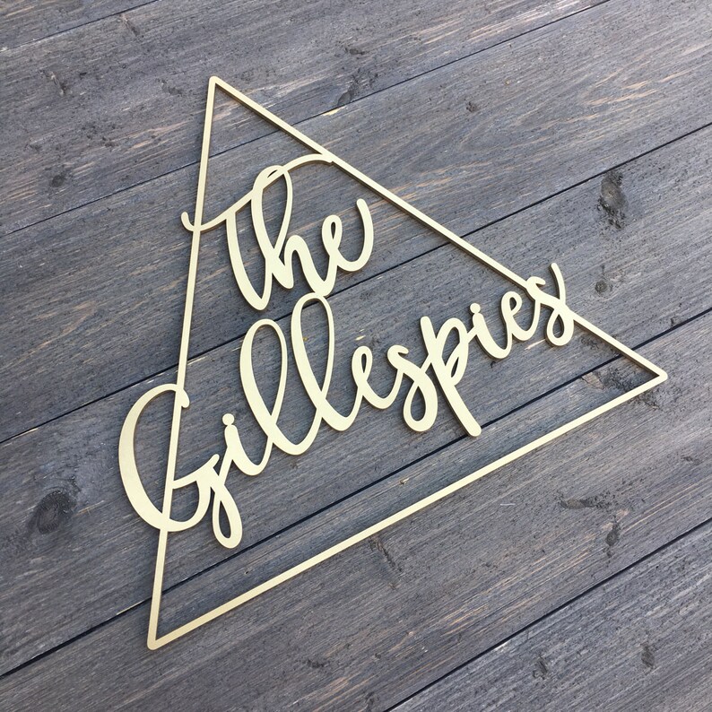 Personalized Triangle Sign 12.5w X 11h Inches - Etsy New Zealand
