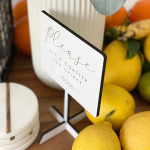 Please Use A Coaster for Your Drinks Table Top Sign, 5in X 3.8in, Dont ...