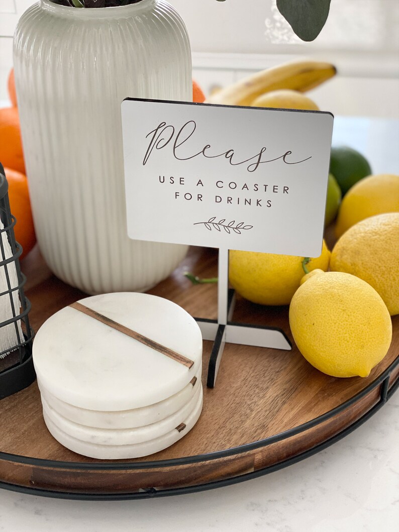 Please Use A Coaster for Your Drinks Table Top Sign, 5in X 3.8in, Dont ...