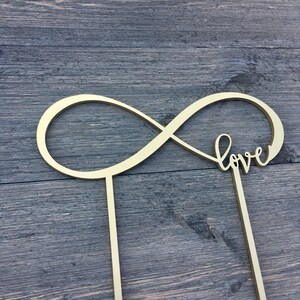 Infinite Love Wedding Cake Topper 8" Inches, Unique Infinity Laser Cut ...