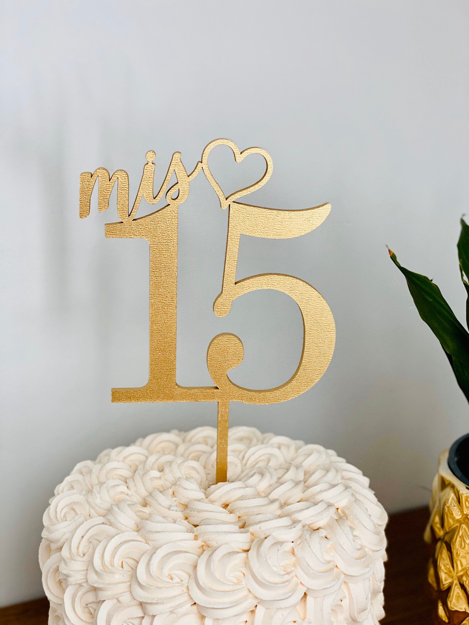Mis 15 Cake Topper, 5" Inches Wide, Quinceanera Cake Topper, Misquince ...