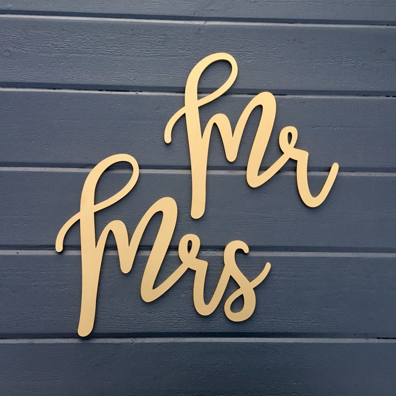 Mr and Mrs Chair Sign - Etsy