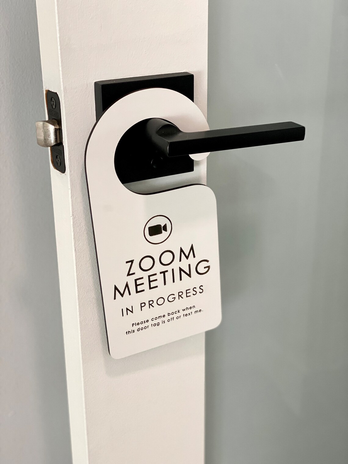 Zoom Meeting Door Sign Video Call Door Sign Wood Door Sign - Etsy