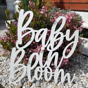 Baby in Bloom Sign - Baby Shower Sign - Mommy to Be - Backdrop Sign ...