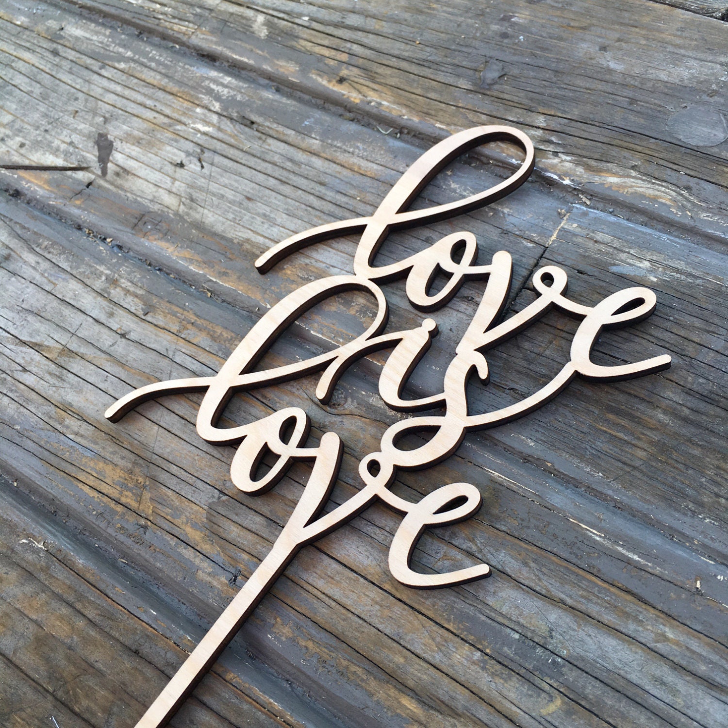 Love is Love Wedding Cake Topper 5.5 Inches Laser Cut | Etsy