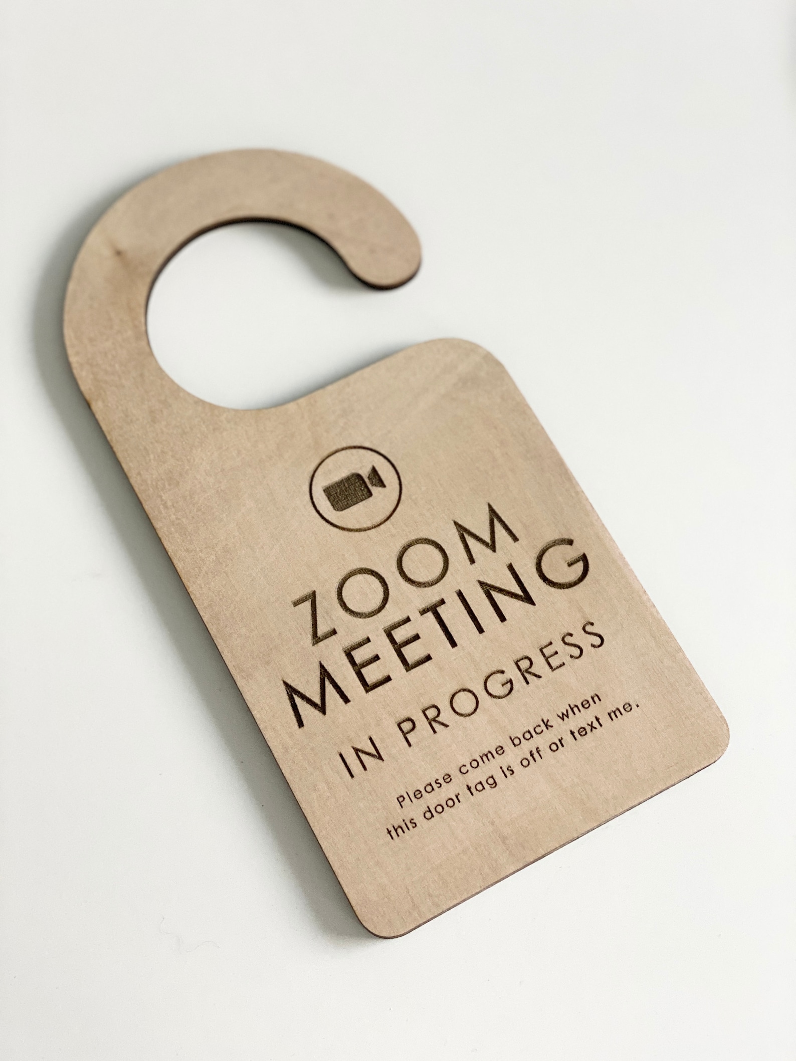 Zoom Meeting Door Sign, Video Call Door Sign, Wood Door Sign, Privacy ...