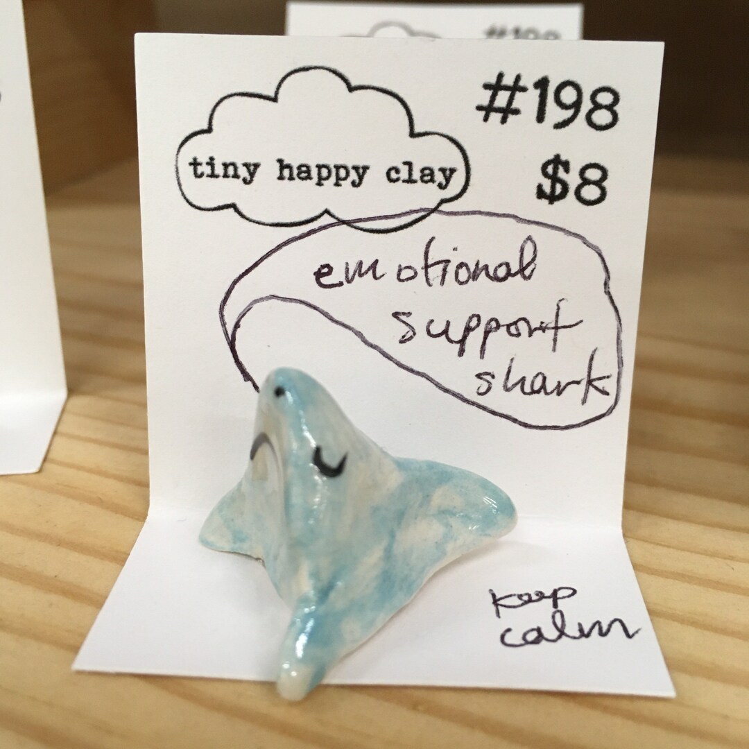 Emotional Support Shark Figurine - Etsy