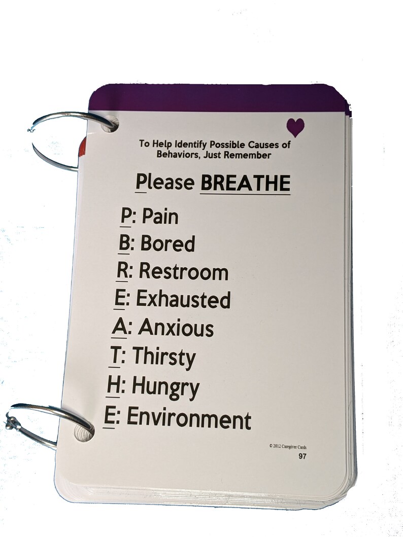 Caregiver Cards Communication Cue Cards for Adults With Memory, Speech ...