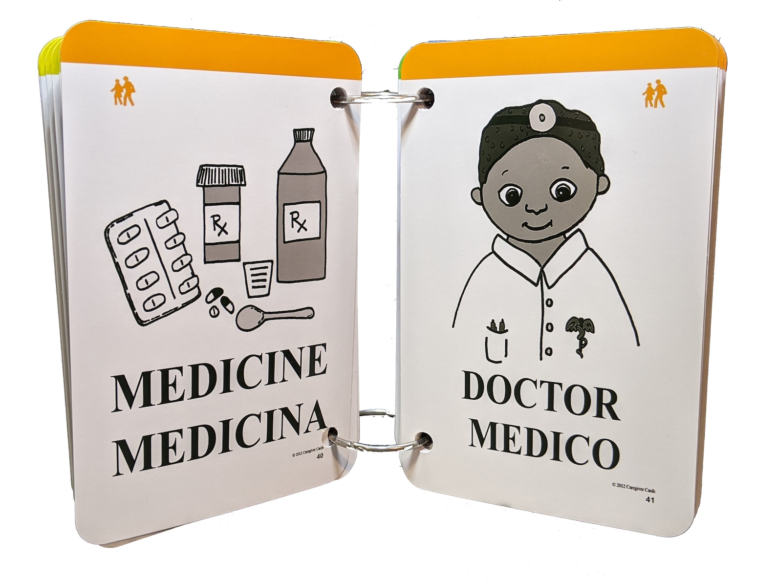 Caregiver Cards Bilingual Spanish English Communication Cue Cards for ...