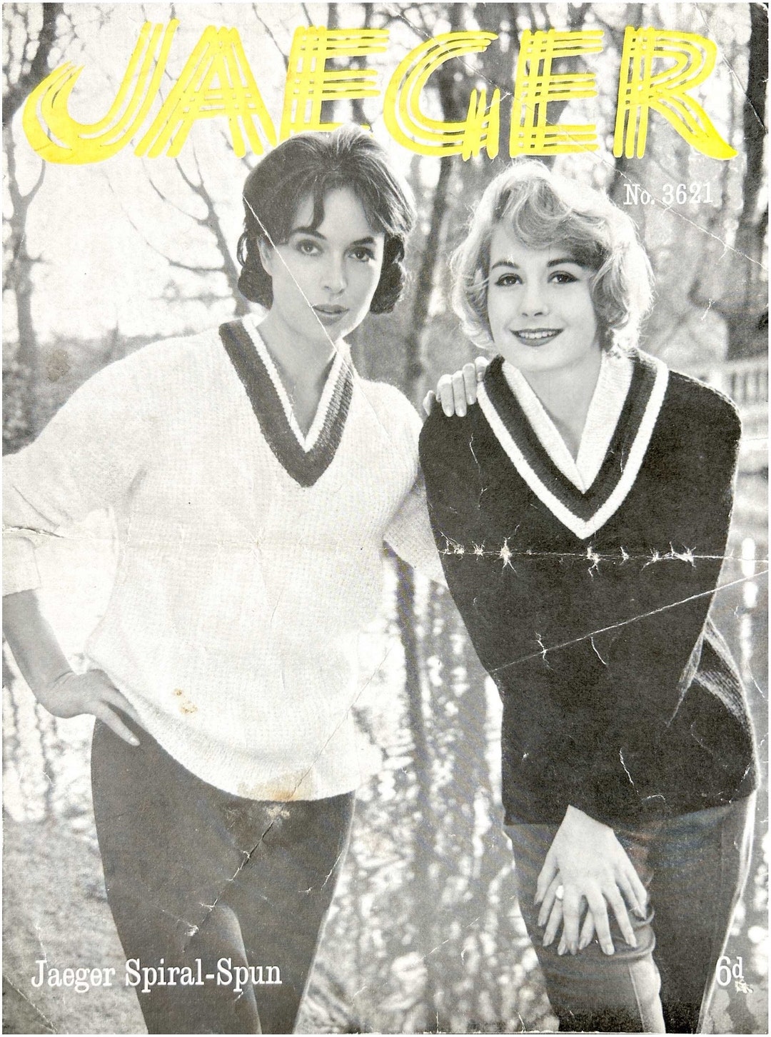 Jaeger No.3621 Vintage Knitting Pattern Sweater - Etsy