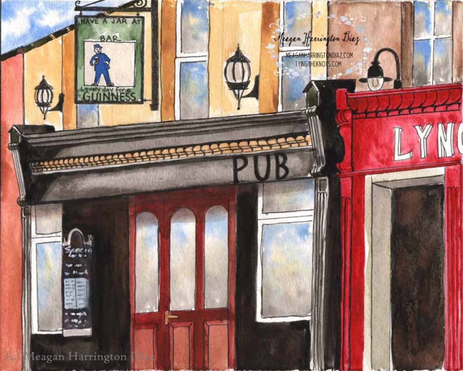 Personalized Pub Painting - Fine Art Print - Irish Pub - Ireland Custom ...
