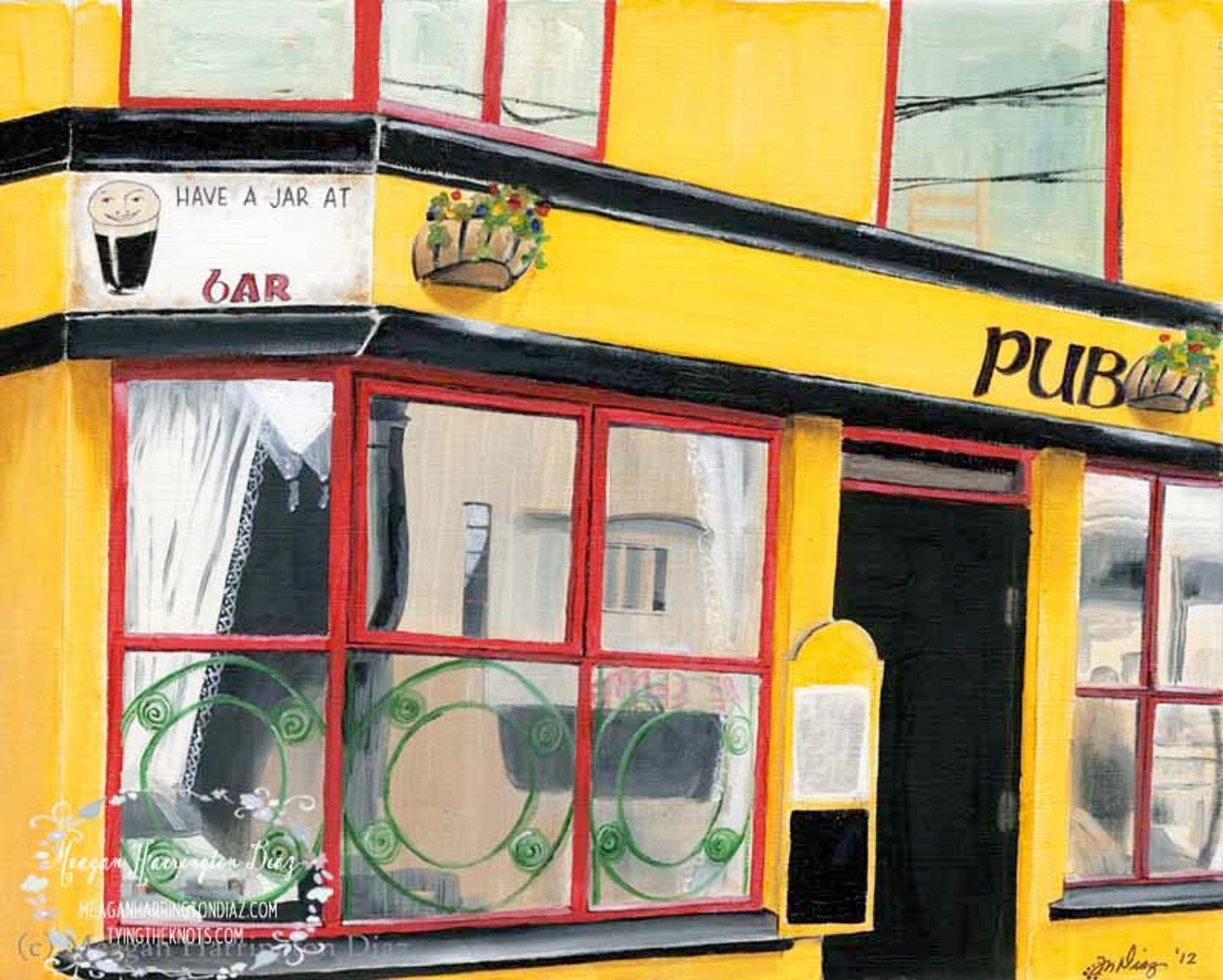 Personalized Pub Painting - Fine Art Print - Irish Pub - Ireland Custom ...