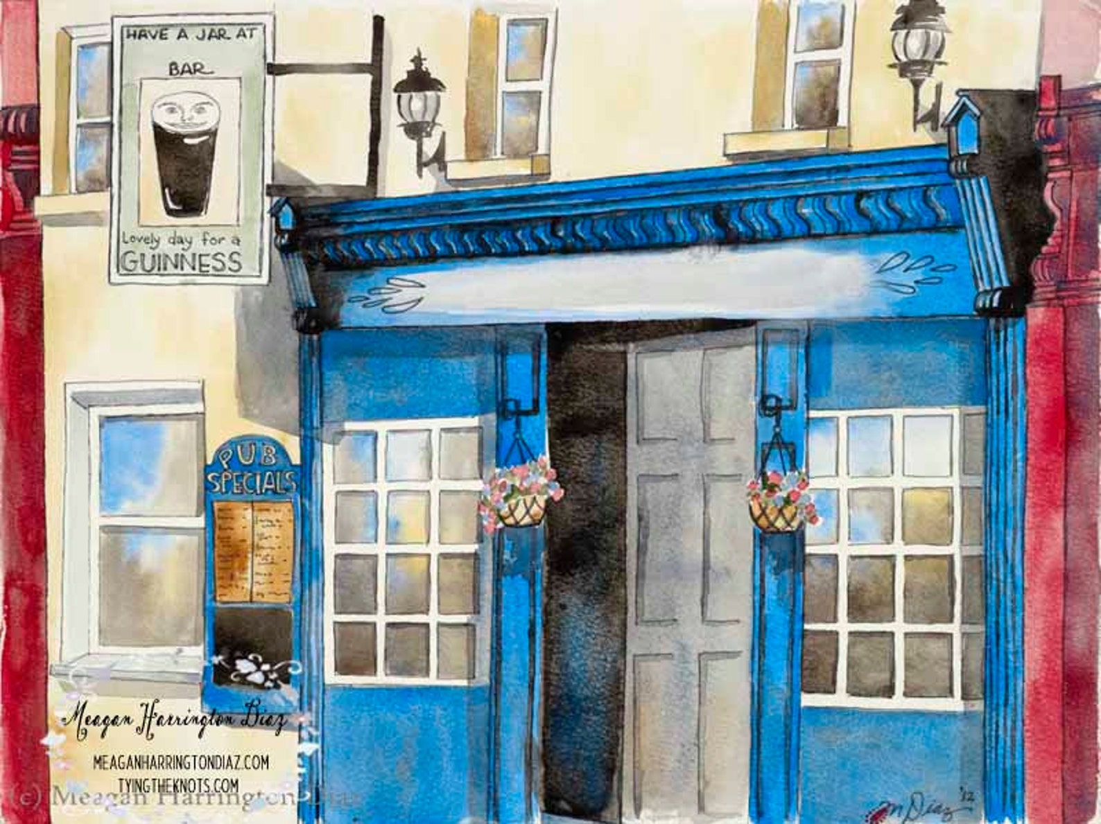 Personalized Pub Painting - Fine Art Print - Irish Pub - Ireland Custom ...