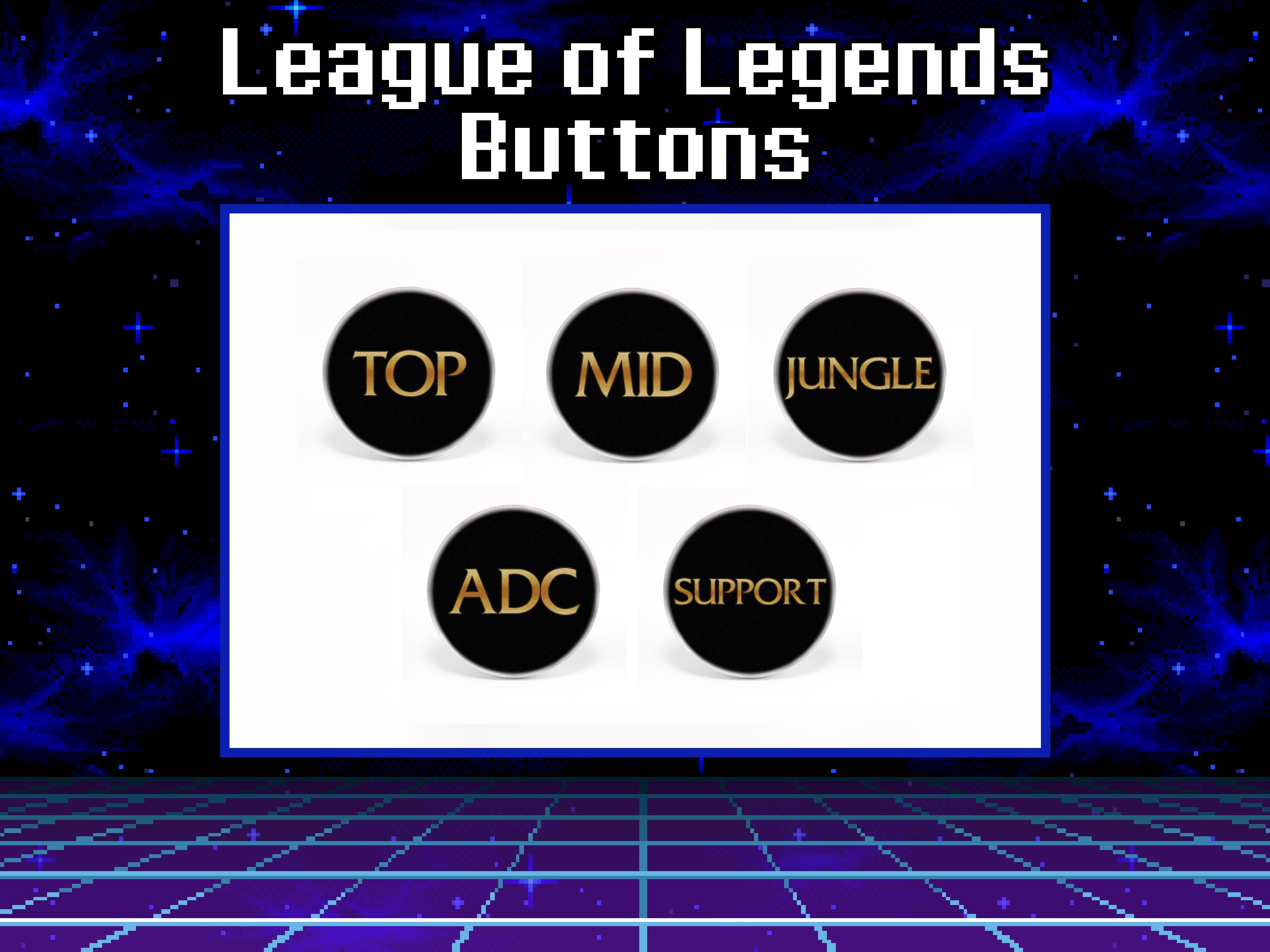 League of Legends Set of 5 Roles Button Pins, 1.25'' - Etsy