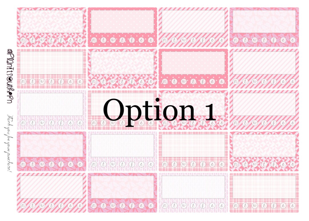 Pink Themed Weekly Tracker / Planner Stickers / Planner Icon ...