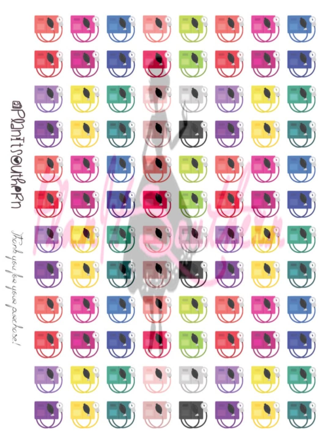 Blood Pressure Cuffs / Planner Stickers / Planner Icon / Travelers ...
