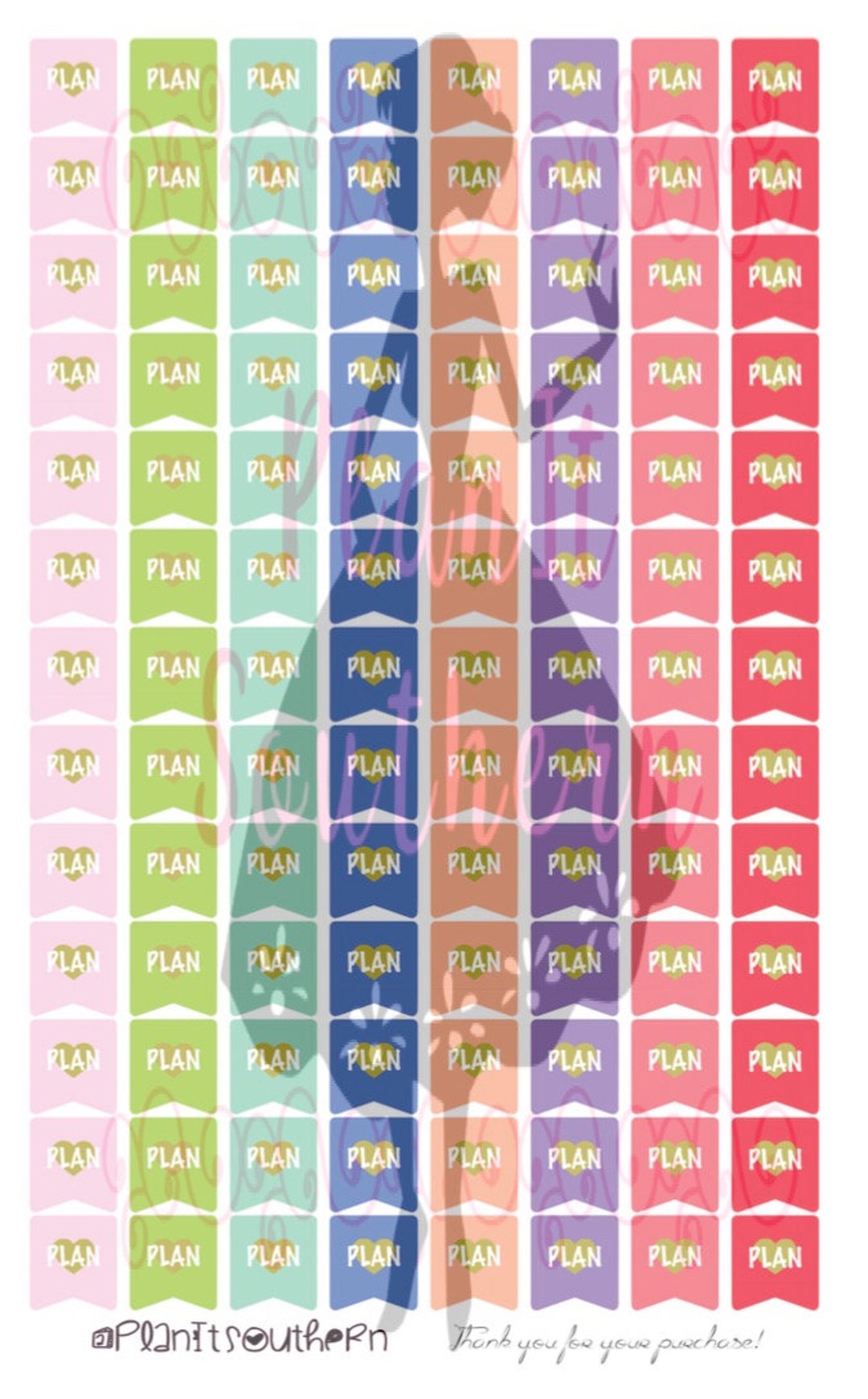 Plan With Me Flags / Planner Stickers / Planner Icon / Travelers ...