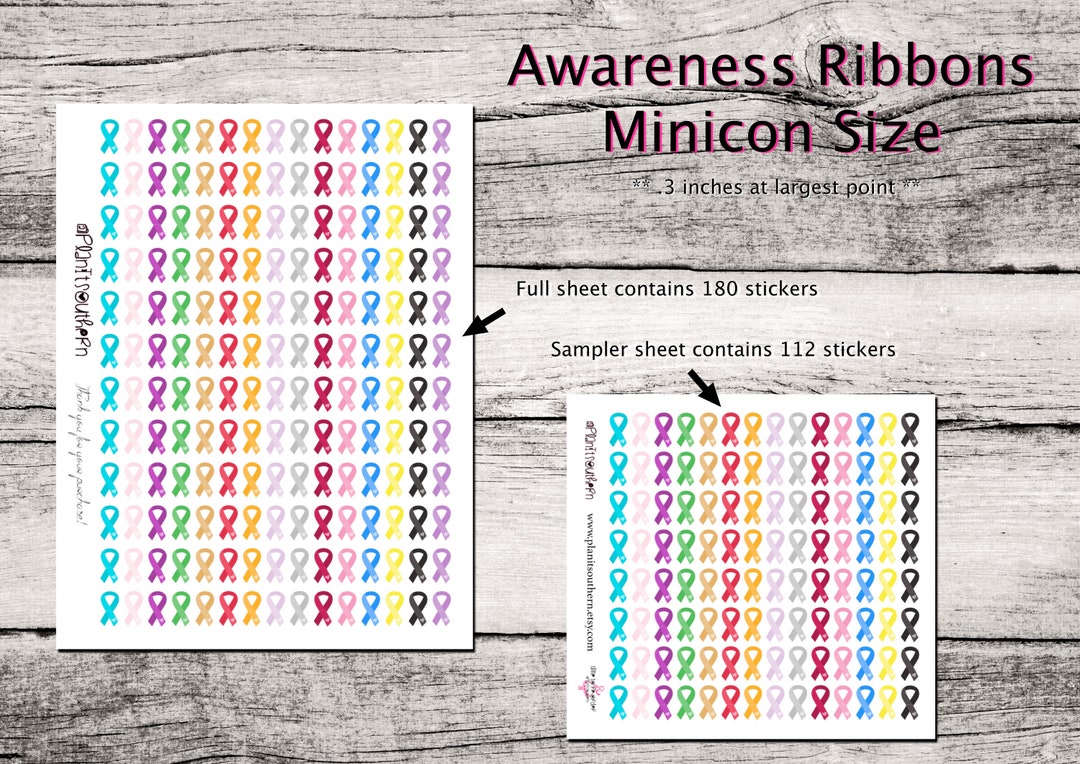 Awareness Ribbons Icon / Planner Stickers / Planner Icon / Travelers ...
