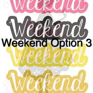 Weekend Banners cursive Font / Planner Stickers / Planner - Etsy