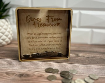 Dimes From Heaven Jar, in Loving Memory of a Loved One. Keepsake. - Etsy