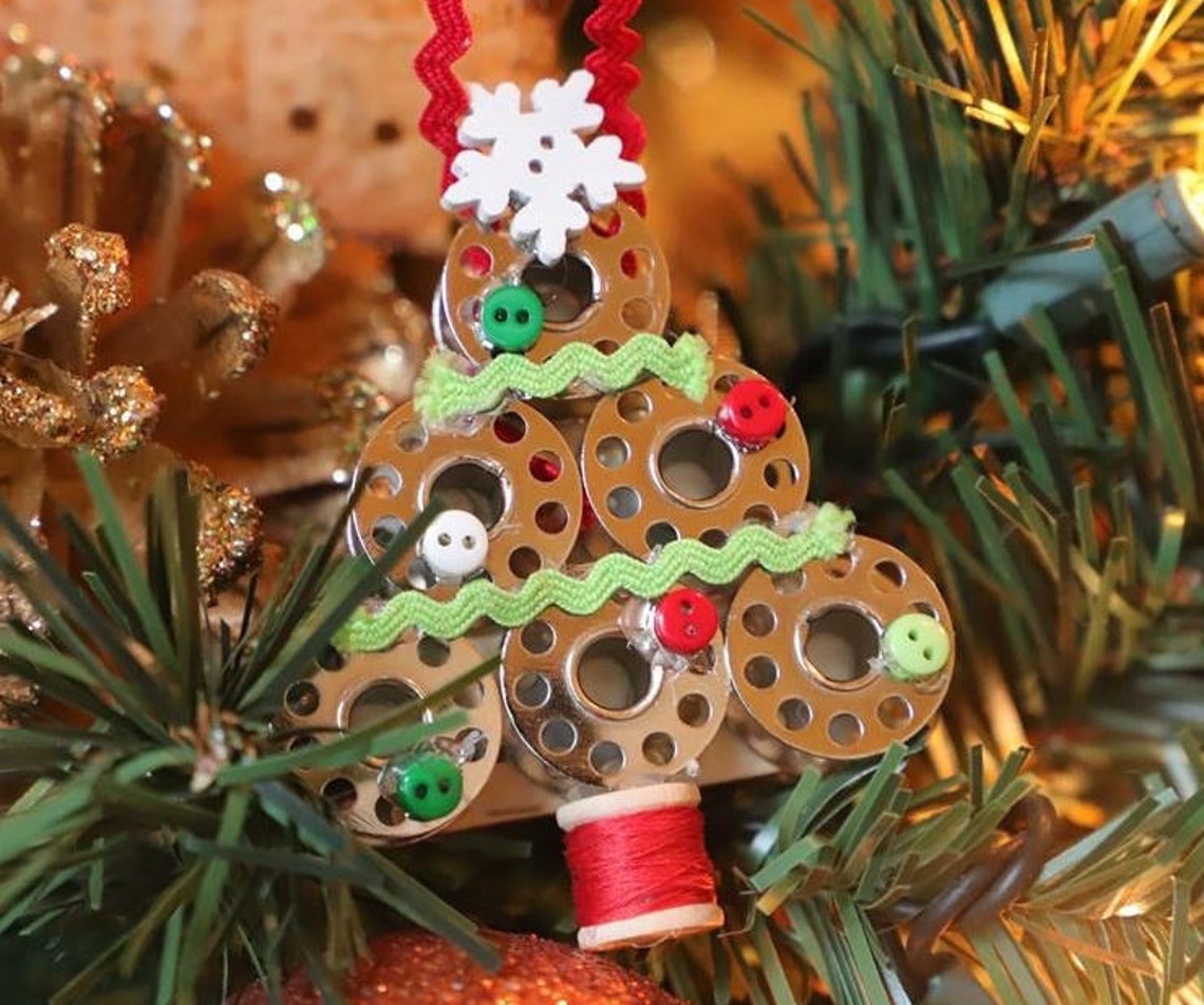 Samantha's Treasure Handmade Sewing Bobbin Christmas Tree | Etsy