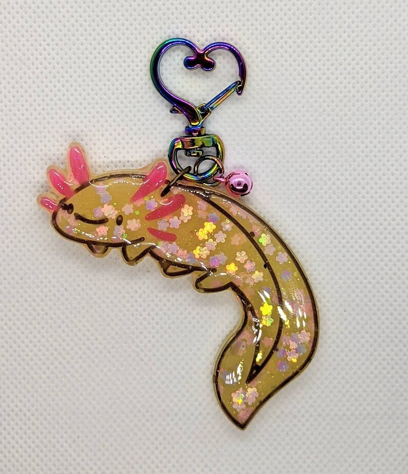 Cute Axolotl Keychain - Etsy