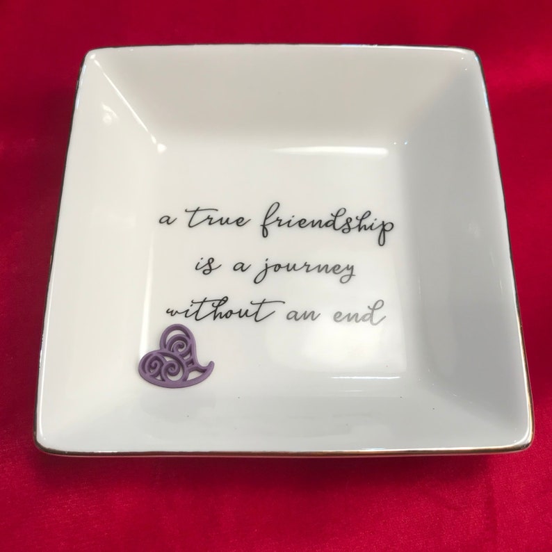 Friendship Gift Jewelry Ring Holder Elegant Trinket Tray | Etsy