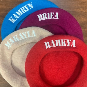 Custom Embroidered Beret - Etsy