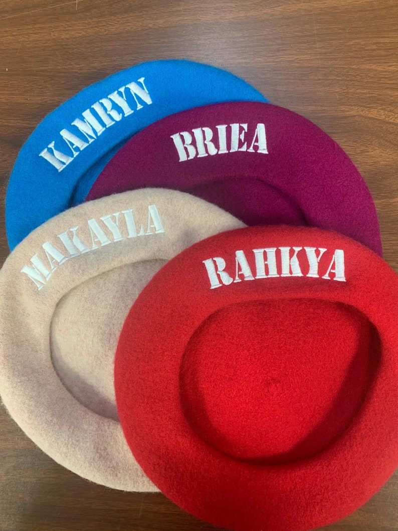 Custom Embroidered Beret - Etsy