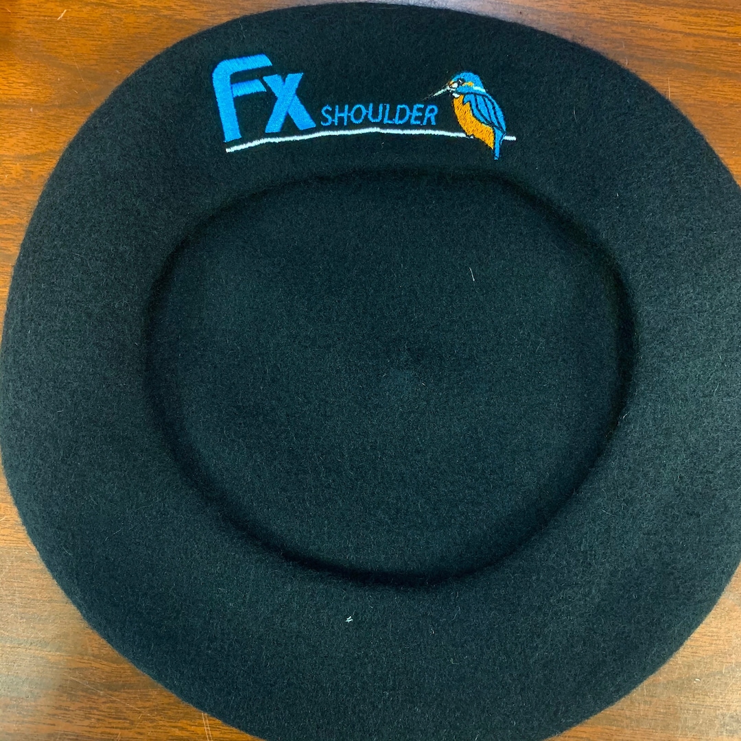 Custom Logo Embroidered Beret - Etsy